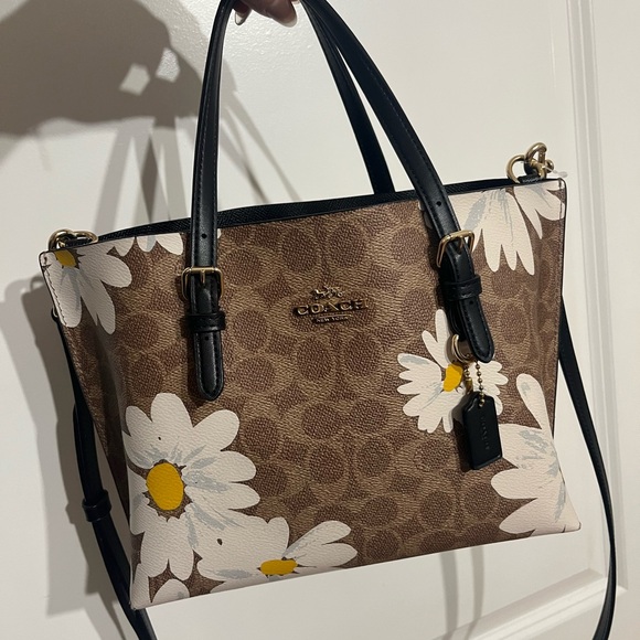 Coach | Bags | Coach Mollie Tote 25 Signature Daisy Floral Print | Poshmark